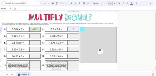 December Digital Mystery Puzzle Pixel Art Bundle | Fractions | Decimals