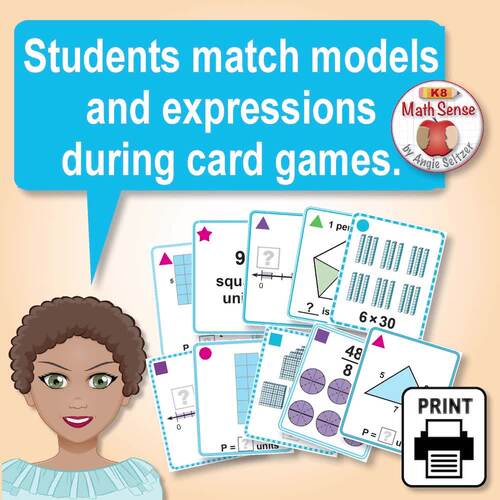 Grade 3 MEGA BUNDLE: Math Sense Card Games & Digital Matching | Boom & PPT