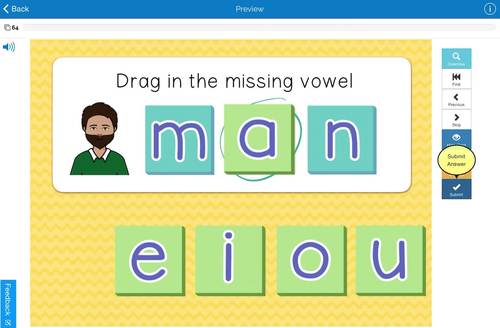 BOOM CARDS™ CVC words: Find the missing vowel by The Resource Elf