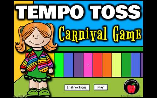 Tempo Music Game: Tempo Toss Carnival Game: Tempo Activities Tempo Terms
