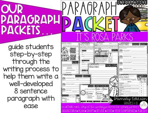 It's Rosa Parks | Biography Paragraph Packet | Informational Writing