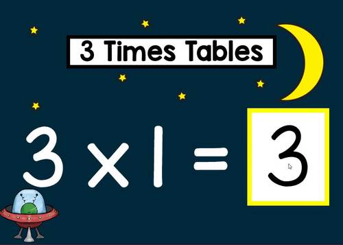 Boom Cards - 3 Times Tables by Miss Rainbow Education | TpT