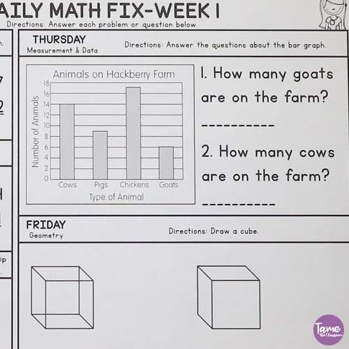 Second Grade Daily Math Fix for November by Jasmine McClain | TPT