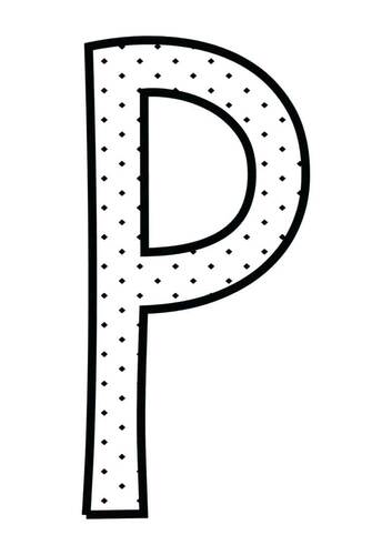 Polka Dot Alphabet Letters A–Z & a–z & 0–9 | Black & White Bulletin ...
