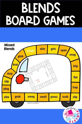Consonant Blends Phonics Games - Back to School Literacy Centers 1st ...