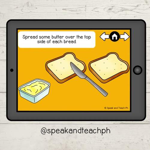Grilled Cheese Sandwich Following Commands Sequencing Retell Boom Cards™