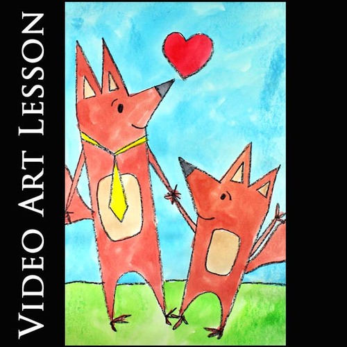 FOXES & HEART | VALENTINE'S DAY Activity | Drawing & Painting Art Project