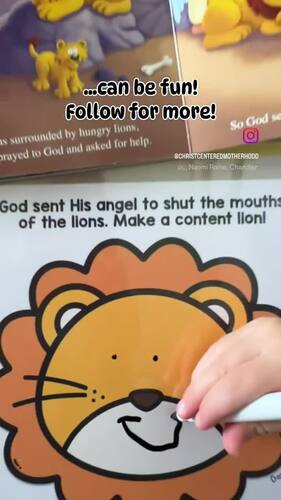 Daniel and the Lions' Den Lion Face Bible Activity Play-Doh or Dry ...