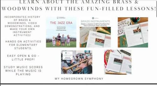BRASS & WOODWIND Instrument Bundle with Listening Lesson Plans and ...