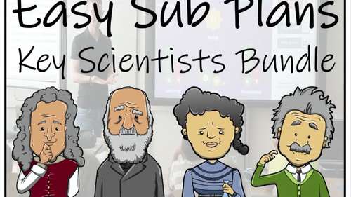 Emergency Sub Plans | Famous Scientists Bundle | 3rd Grade & 4th Grade