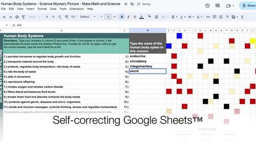 Human Body Systems: Science Mystery Picture by Mata Math and Science