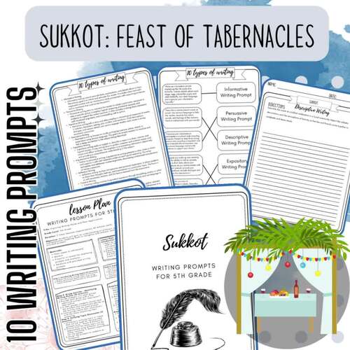 5th Grade Writing Prompts on Sukkot the Feast of Tabernacles | TPT