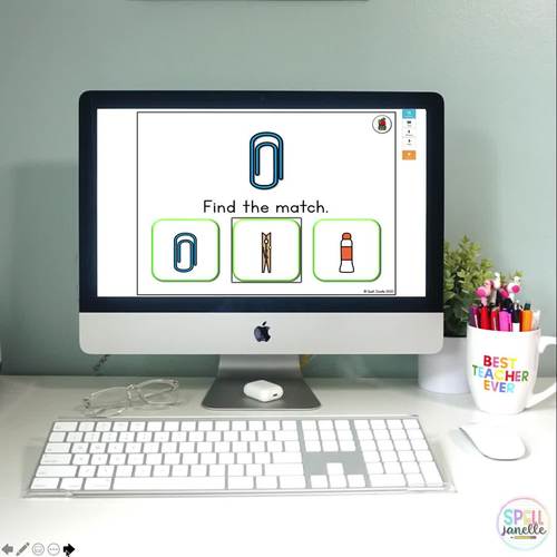 Back to School Matching Interactive PDF and BOOM cards by Spell Janelle