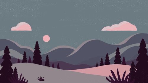 Hand-Drawn Night Animated Background by PrintableBoutiStudio | TPT