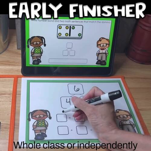 Domino Number Bonds 1st Grade Early Fast Finisher Bins Domino Addition