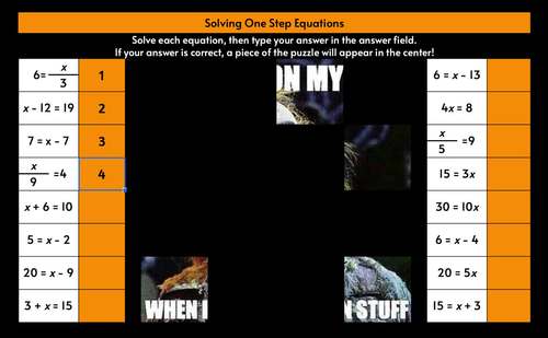 Halloween - Solving One Step Equations - Digital MEME Reveal! by It's ...