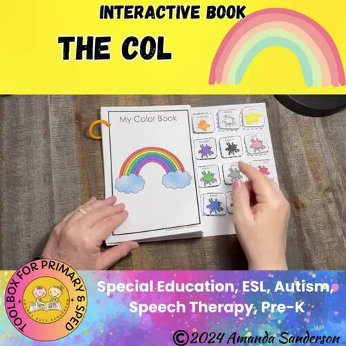 Adapted Color Book, Goal Setting, Data Tracking, Task Cards, Special ...