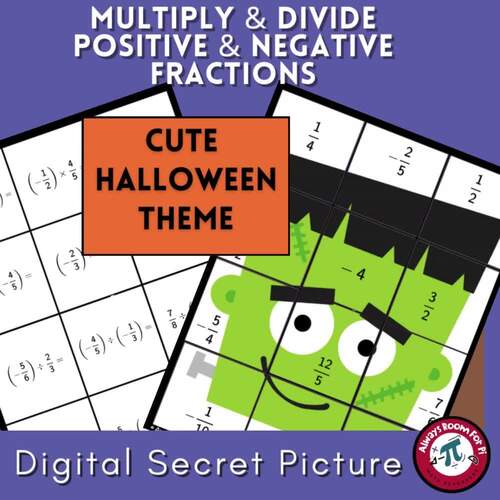 7th Grade Rational Number Operations Halloween Digital Puzzle GROWING ...