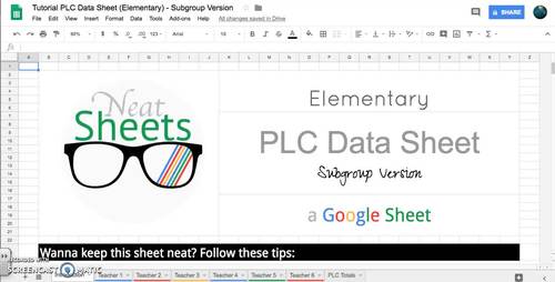 Elementary PLC Google Data Sheet (RTI) - with Subgroup Tracking by Neat ...