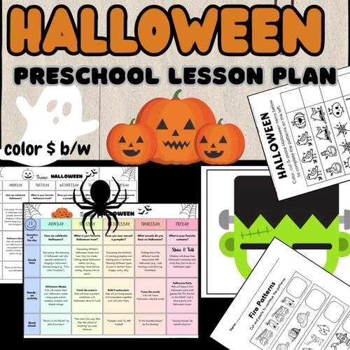 HALLOWEEN- Preschool Weekly Lesson Plan by PavlyStyle | TPT