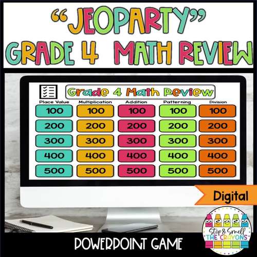 4th Grade Math Review Game | 4th Grade End of Year Math Game Show