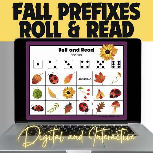 Fall Roll & Read Multisyllabic Prefix Words & Sentences Digital ...