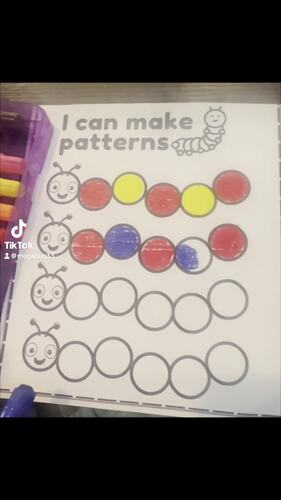 Caterpillar Primary Counting, Pattern, Name CVC Practice Worksheets