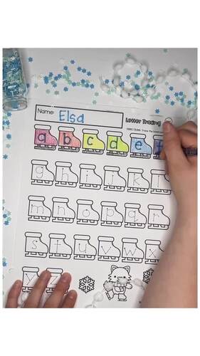 January Trace and Write: Letters by Sprinkled with Fun | TPT