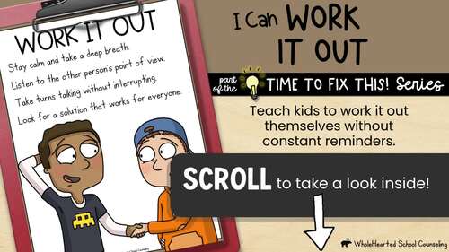 Work It Out Social Skills Story – Problem Solving & Conflict Resolution ...