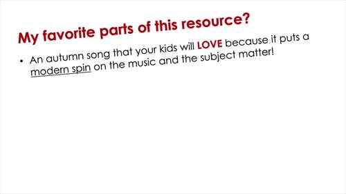 AUTUMN REMIX Song and Orff Instrumental Arrangement for Fall Pop-Style Fun