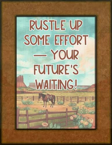 Western Classroom Posters l 10 Editable Western Themed Class Posters