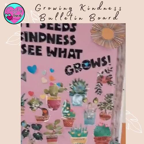 Kindness Bulletin Board | Growing Kindness Display by Counseling with Sandi