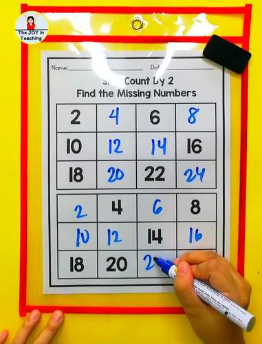 Skip Counting Missing Numbers Worksheet by The Joy in Teaching | TPT