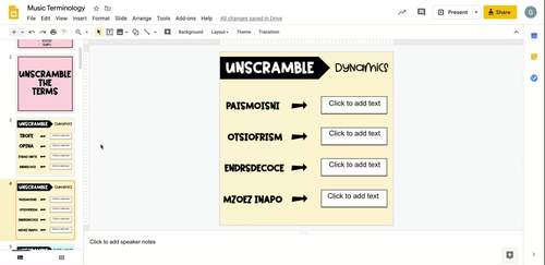 Music Terminology Activities for Google Slides™ | Distance Learning