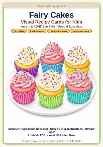 Fairy Cakes Visual Recipe Card | Autism ADHD Life Skills | Special ...