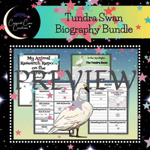 Tundra Swan Animal Biography | Color Sheet, Fact Sheet, and Graphic ...