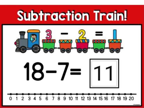 Boom Cards Subtraction On A Number Line Within 20 | TPT