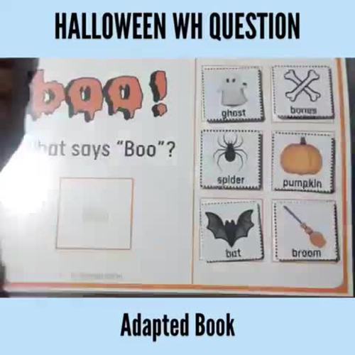 Halloween Wh Questions for Speech Therapy | Adapted Book and Boom Cards