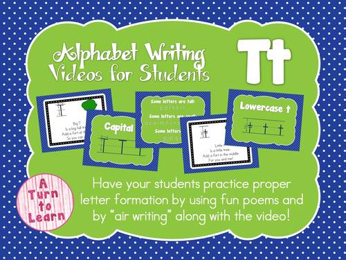 Alphabet Writing Video - Tt by A Turn to Learn | TpT