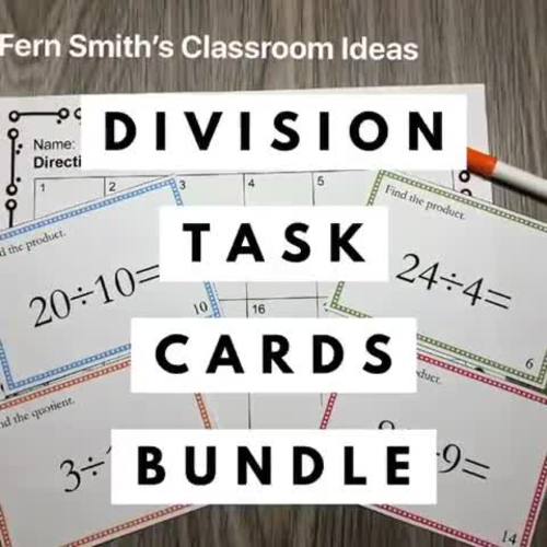 Division Task Cards Bundle by Fern Smith's Classroom Ideas | TPT