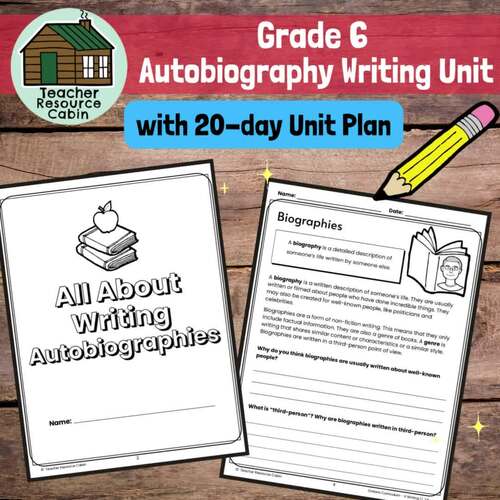 Grade 6 Autobiography Writing Unit (Printable + Google Slides™) | TPT