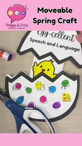 Spring Egg Movable Craft | Print & Go Speech Therapy for Speech & Language