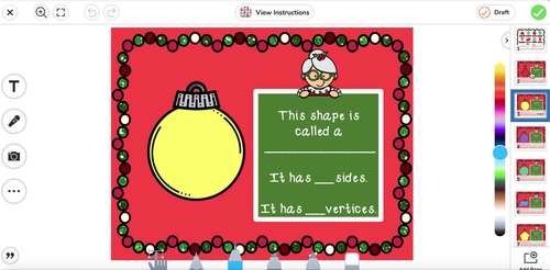 Christmas 2D and 3D Shapes BUNDLE Seesaw and Printable Crafts | TPT