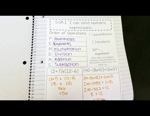 5th Grade Math Interactive Notebook by Thrifty in Third Grade by Cassie ...