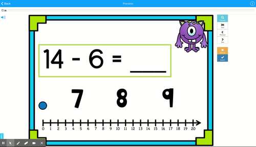 Subtraction within 20 Digital Task Cards by Krafty In Kinder Shop