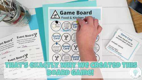 Kitchen Safety and Food Safety Board Game for Culinary Arts and FACS ...