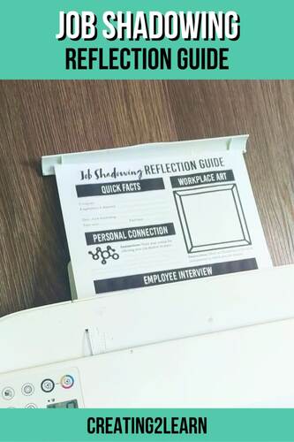 Job Shadowing Reflection Guide | Student Feedback and Interview Form ...