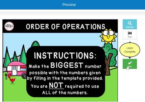 Order of Operations BEDMAS Math Puzzle Make Biggest Number Digital Boom ...
