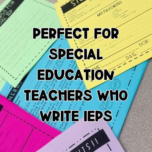 Parent Survey for IEPs Special Education Teacher input IEP paperwork ...
