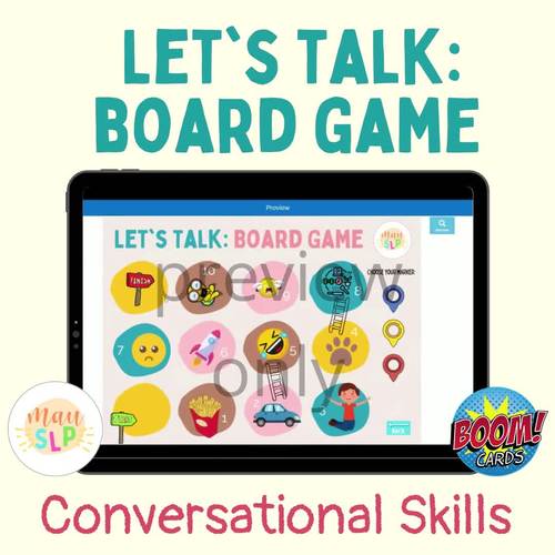 Let's Talk: Board Game for Conversational Skills Boom Cards™ by Mau SLP
